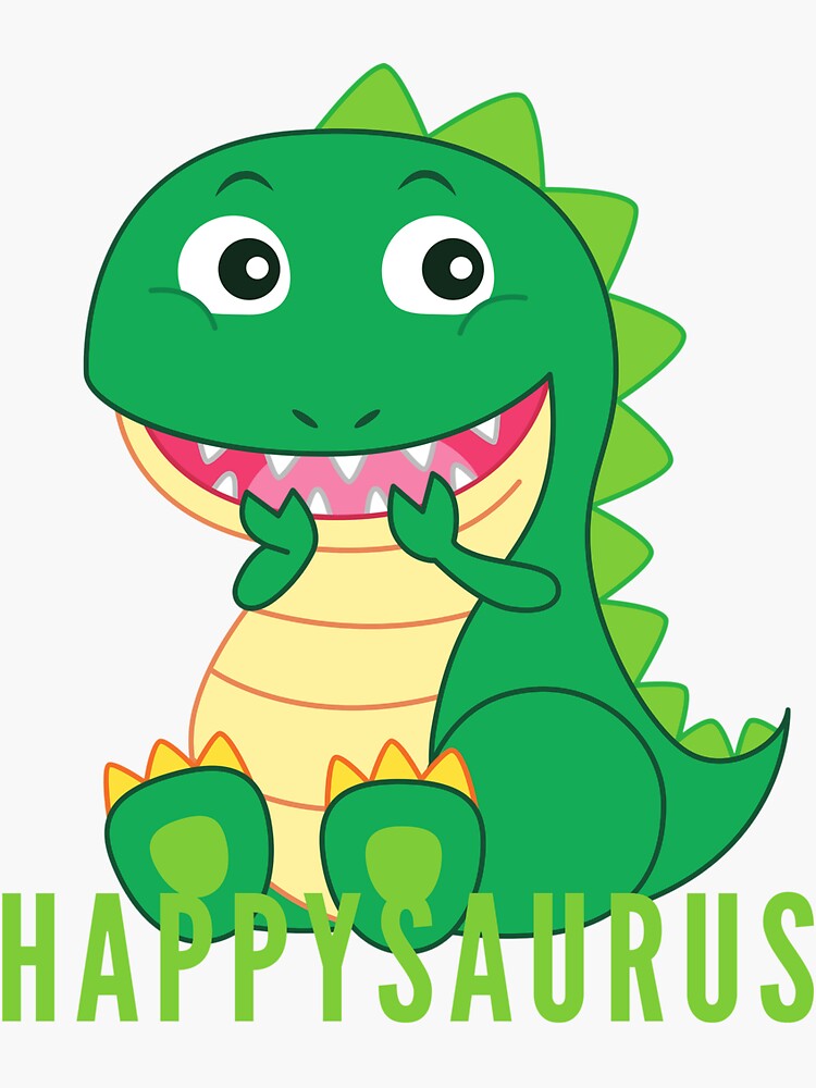 "Happysaurus, baby dinosaurus, smile " Sticker by VDimitrijevic | Redbubble