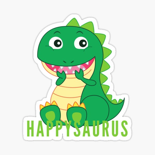 "Happysaurus, baby dinosaurus, smile " Sticker by VDimitrijevic | Redbubble