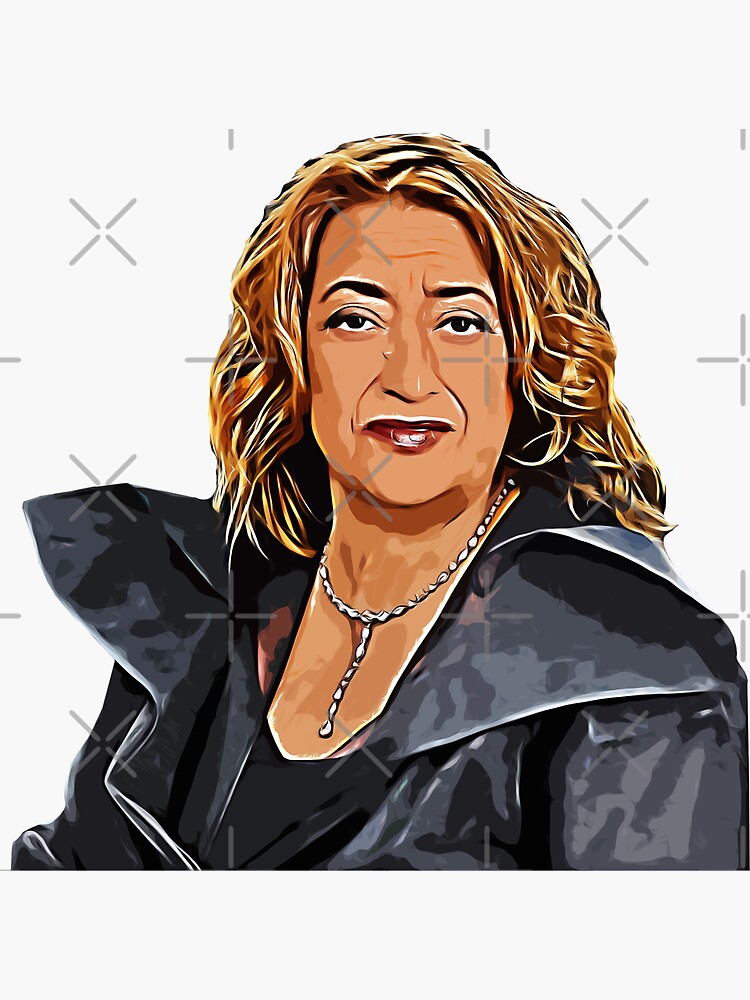 "Zaha hadid portrait artwork" Sticker for Sale by architrendzteam ...