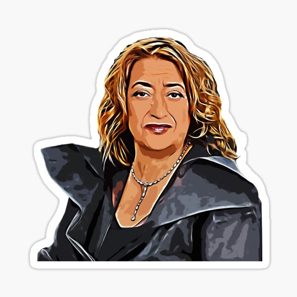 "Zaha hadid portrait artwork" Sticker for Sale by architrendzteam ...