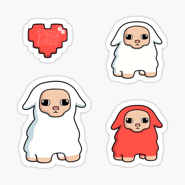 "Minecraft Sheep Combo Pack" Sticker by Pigeonhands | Redbubble