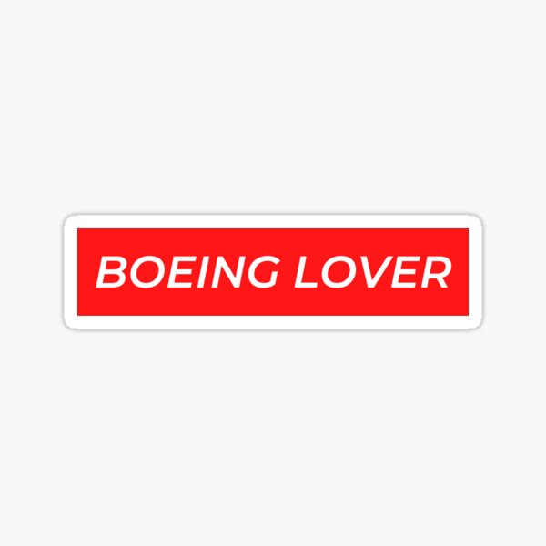 "Boeing lover | Boeing Red Stripe | Minimalist" Sticker for Sale by ...
