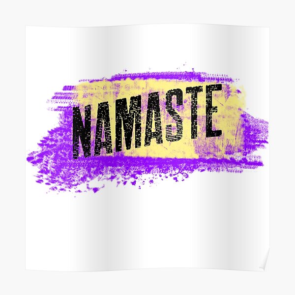 "Retro Yoga Namaste " Poster by Designsxalex | Redbubble