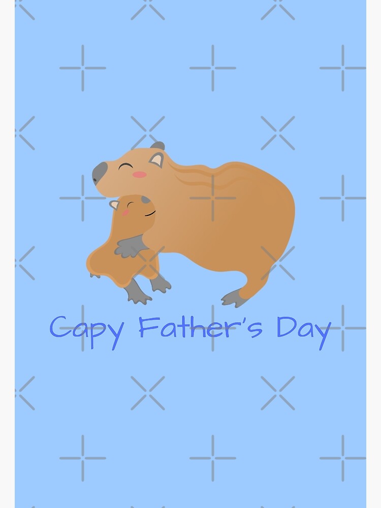 "Capy Fathers Day Capybara Hugging" Art Print by twicetrader | Redbubble