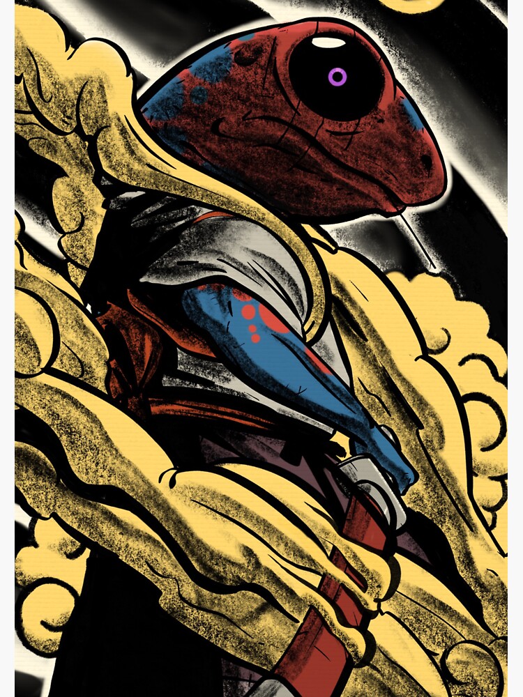 "Ronin Frog" Sticker by Jimilf | Redbubble