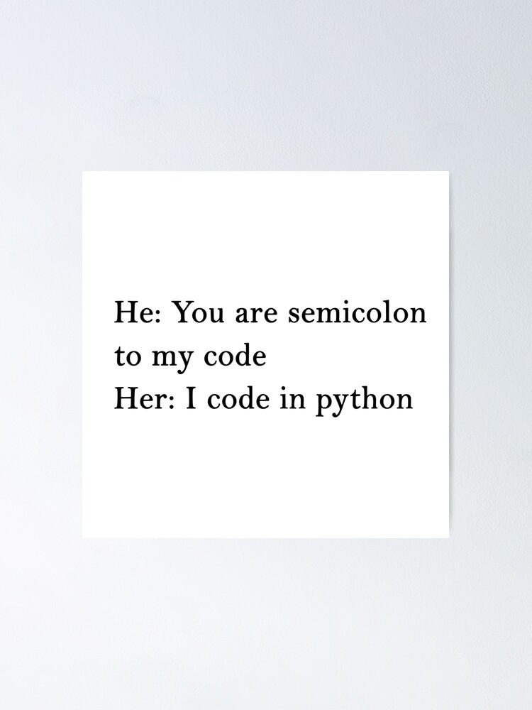 Python Programming Joke Python Coding Pun Poster By Zippytyro Redbubble