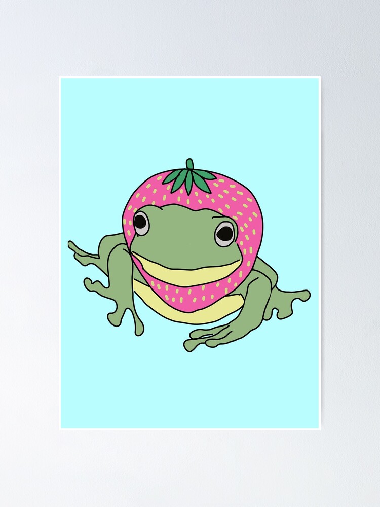 "Strawberry Frog" Poster by surrealvisionz | Redbubble