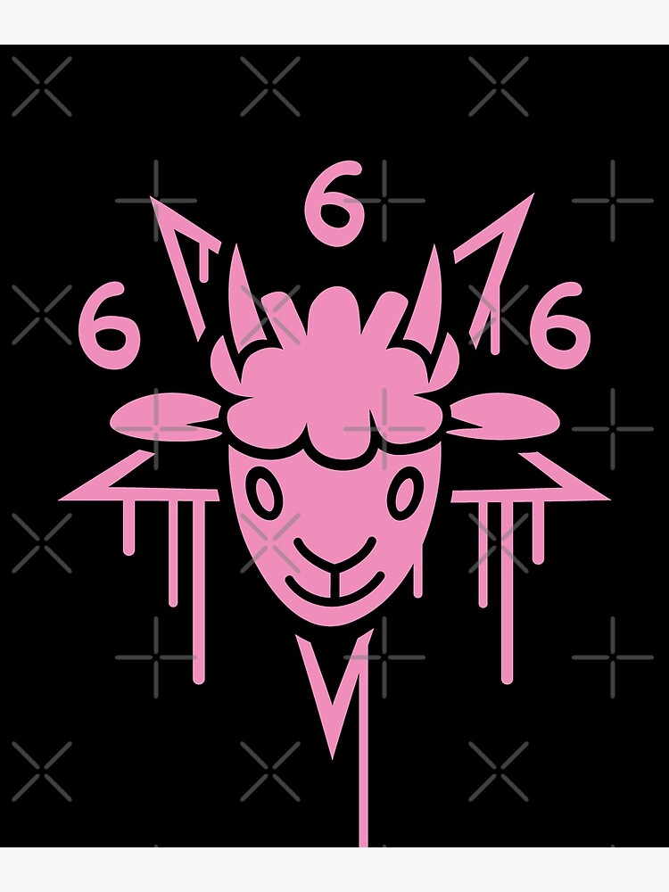 "Adorable Pink 666 Baphomet Pentagram" Poster by SpreadForSatan | Redbubble