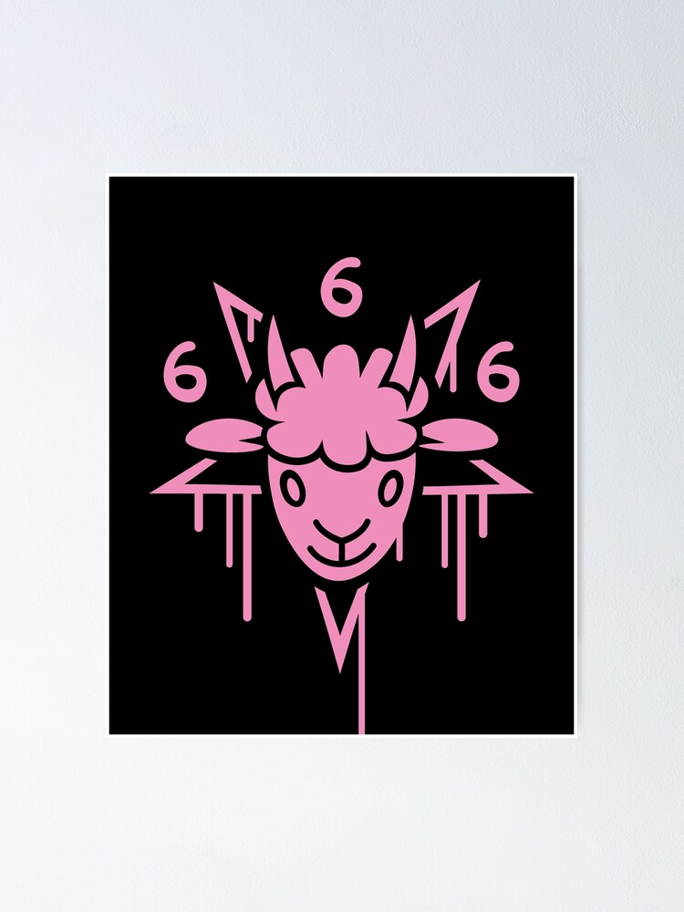 "Adorable Pink 666 Baphomet Pentagram" Poster by SpreadForSatan | Redbubble