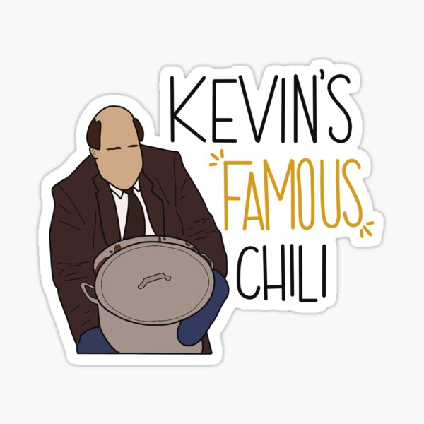 "Kevin's Famous Chili The Office" Sticker for Sale by regansampsonn ...