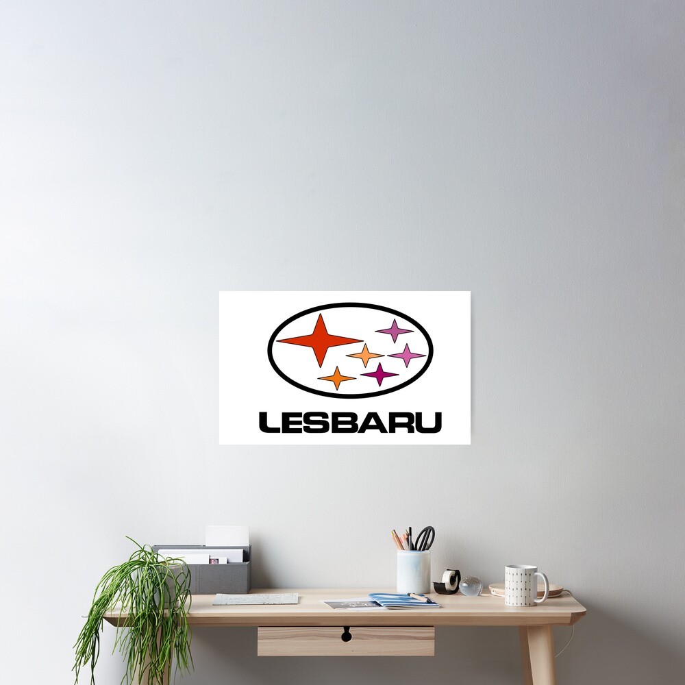 "Lesbaru - Lesbian Car Logo" Poster by katiedelia97 | Redbubble