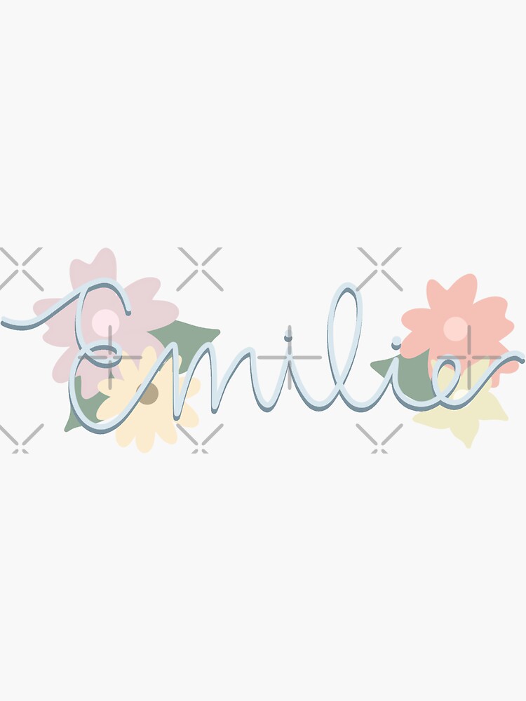 "Emilie" Sticker for Sale by kaylasbubble | Redbubble