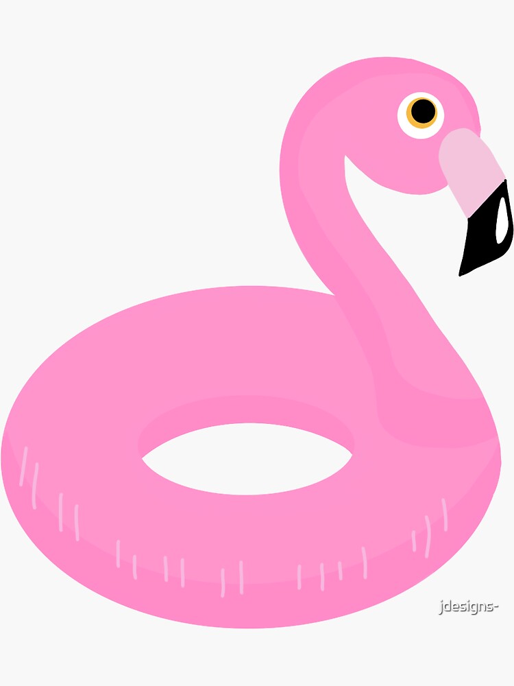 "flamingo pool floaty" Sticker by jdesigns- | Redbubble