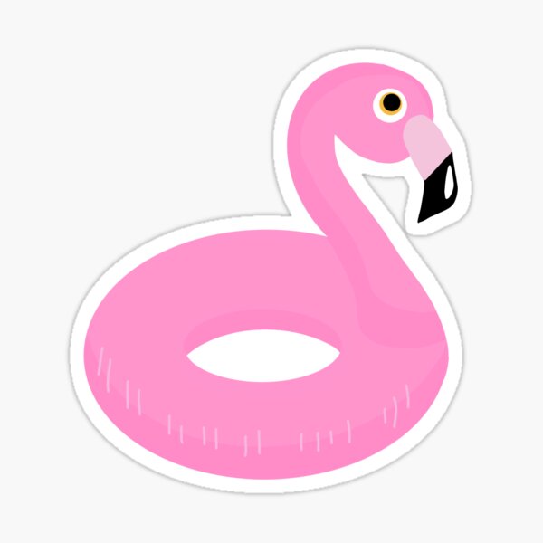 "flamingo pool floaty" Sticker by jdesigns- | Redbubble