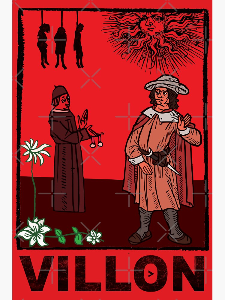 "François Villon - An Underground Bard" Sticker by exilekings | Redbubble