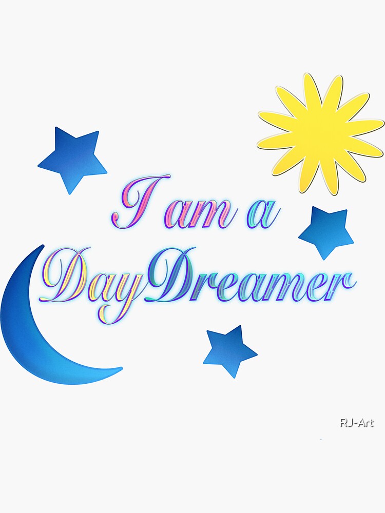 "Daydreamer Daydreamer Sun Moon Stars" Sticker for Sale by RJ-Art ...