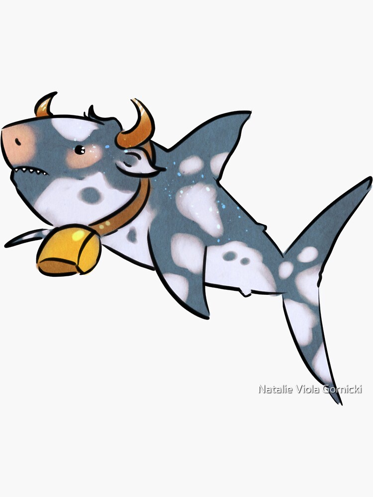 "Cow-Shark" Sticker for Sale by Ainaredien | Redbubble