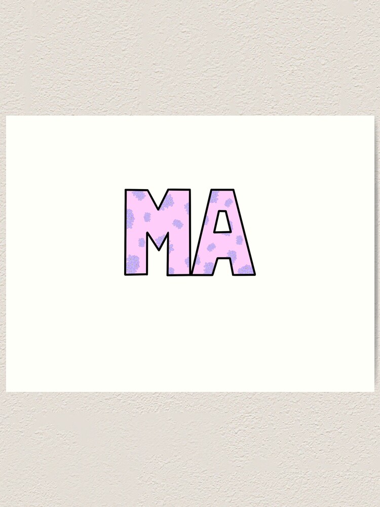 "Massachusetts Abbreviation State Flower" Art Print for Sale by ...