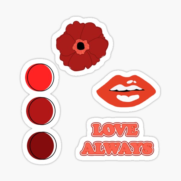 "red sticker pack" Sticker for Sale by abby735 | Redbubble