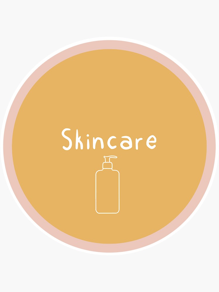 Skincare” Circle Sticker " Sticker for Sale by sandytidy | Redbubble