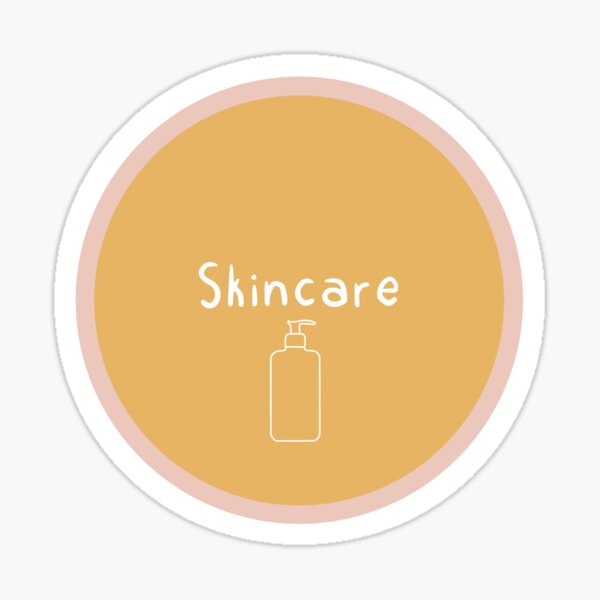 Skincare” Circle Sticker " Sticker for Sale by sandytidy | Redbubble