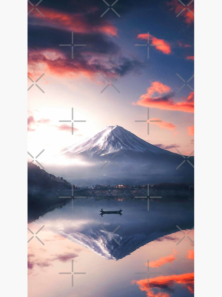 "Mount Fuji" Sticker by CroveR | Redbubble