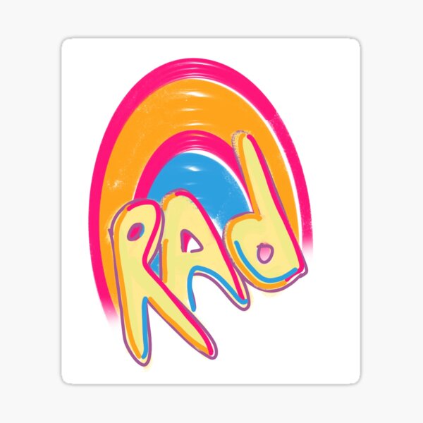 "Rad" Sticker by sofreshdesigns | Redbubble