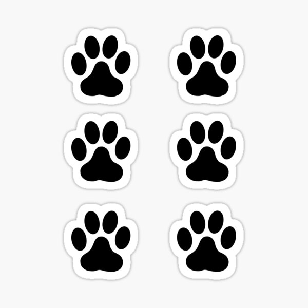 "Cute cat paw prints" Sticker for Sale by LunaLovesTea | Redbubble