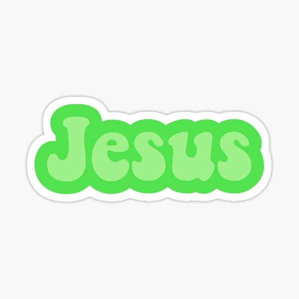 "Jesus green" Sticker for Sale by Xcute-stickersX | Redbubble