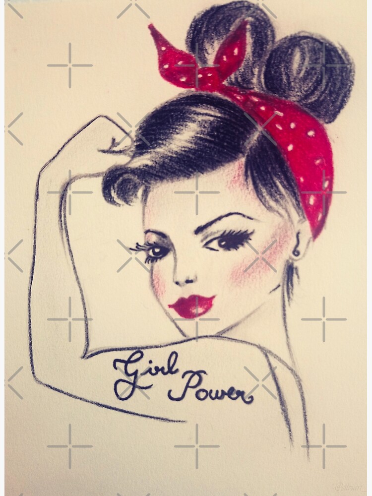 "Retro pin up girl power" Poster for Sale by SisiArtist | Redbubble