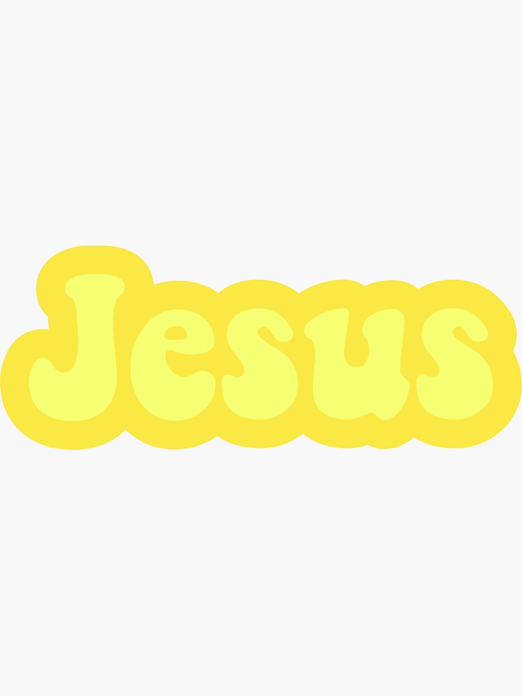 "Jesus yellow" Sticker for Sale by Xcute-stickersX | Redbubble