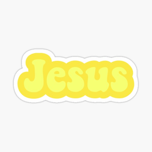 "Jesus yellow" Sticker for Sale by Xcute-stickersX | Redbubble