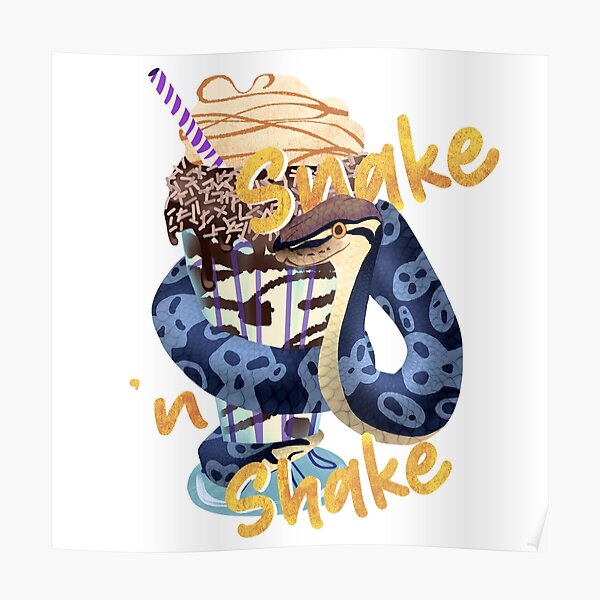 "Skull Morph Snake 'n' Shake" Poster for Sale by kaovecher | Redbubble