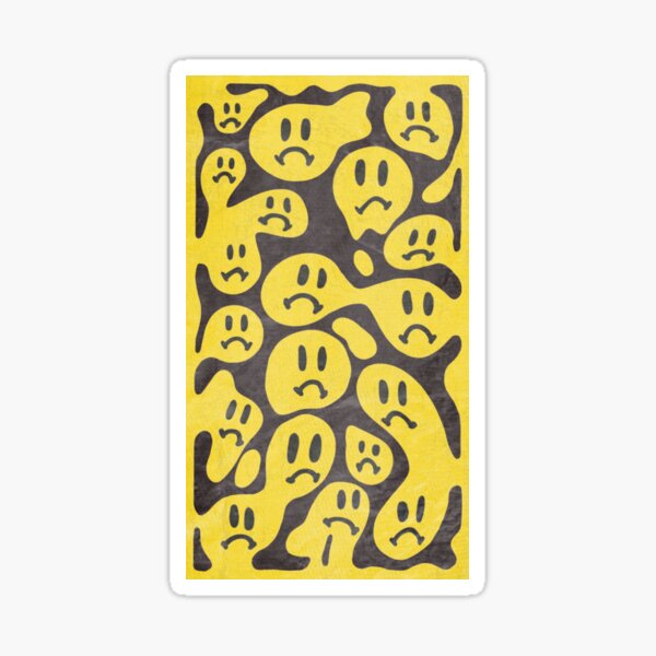 "Droopy Sad Faces " Sticker by 10ecargs | Redbubble