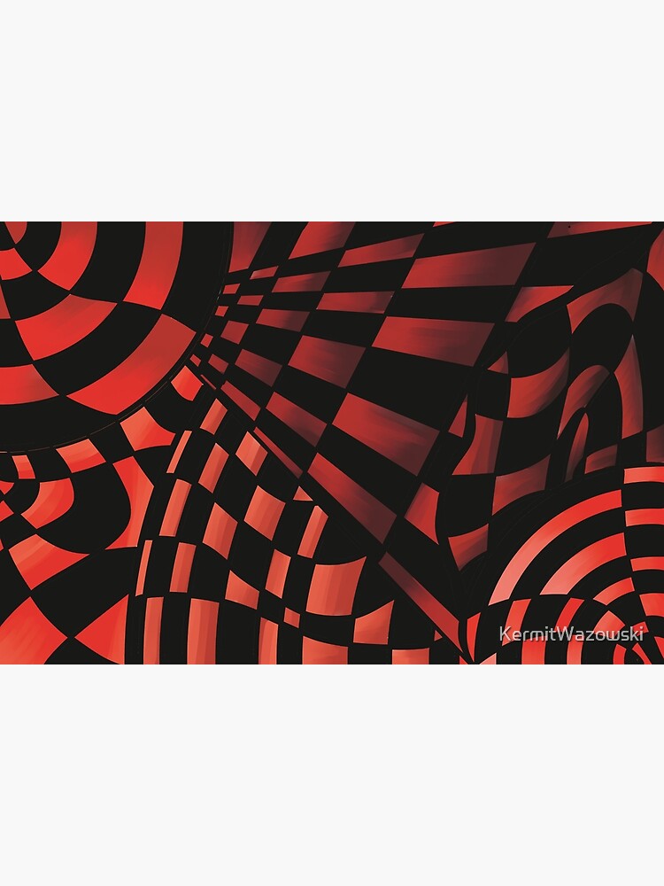 "Red Wavy Checkerboard" Poster for Sale by KermitWazowski | Redbubble