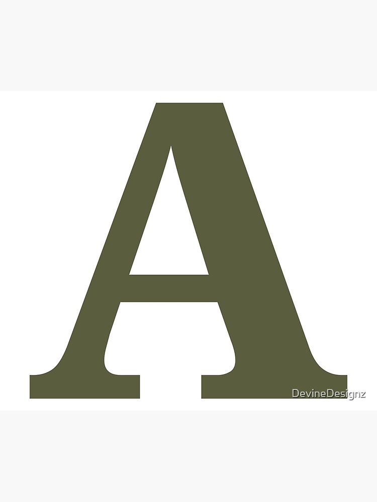 Póster «Letra de color verde oliva A» de DevineDesignz | Redbubble