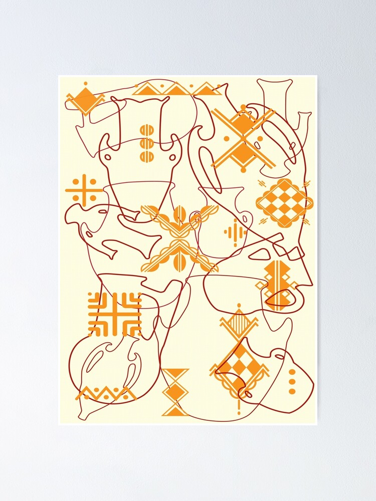 "Kabyle pottery and patterns" Poster for Sale by Eldjama | Redbubble