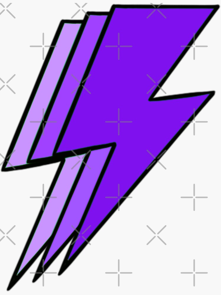 "Purple lightning " Sticker for Sale by ouatisworld | Redbubble
