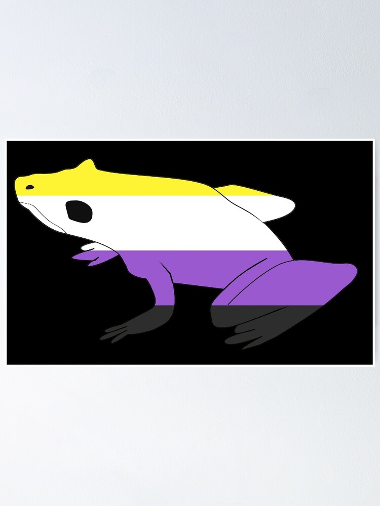 "Enby Flag Frog" Poster by Cllmp | Redbubble