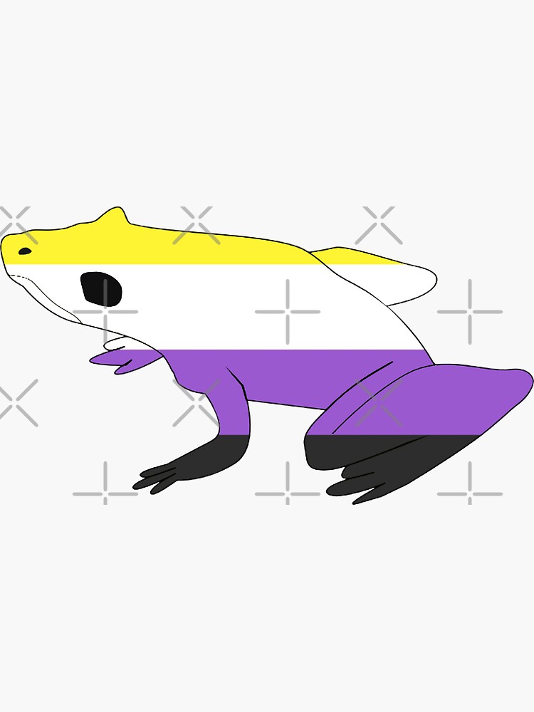 "Enby Flag Frog" Sticker for Sale by Cllmp | Redbubble