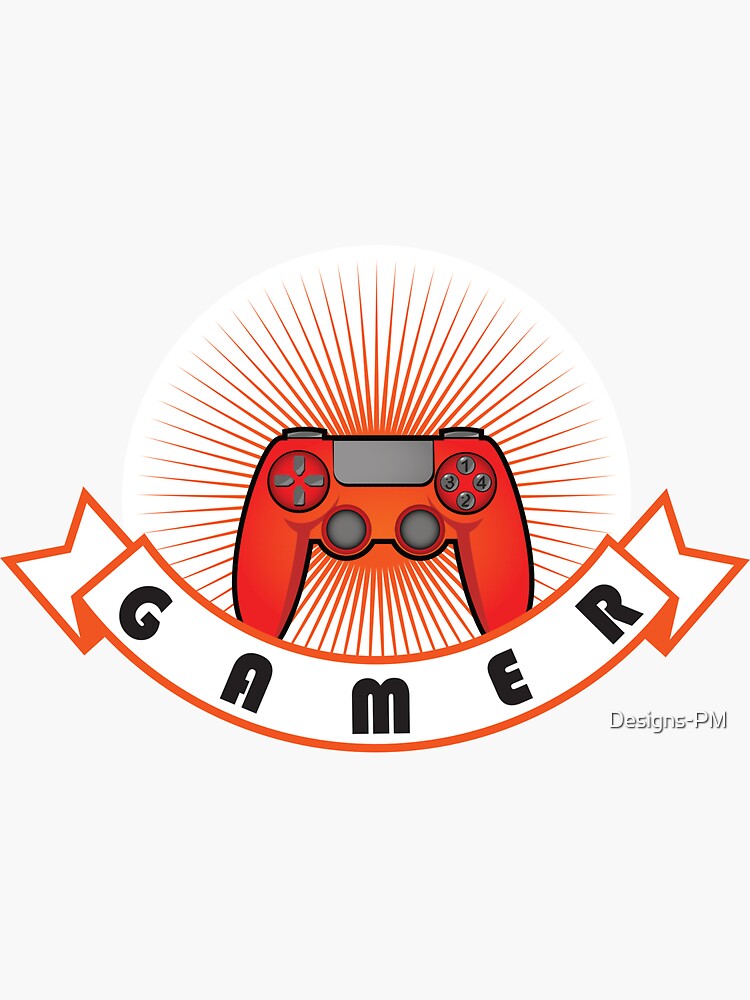 "Gaming Spielfeld-Controller Logo Zocker Design" Sticker by Designs-PM ...