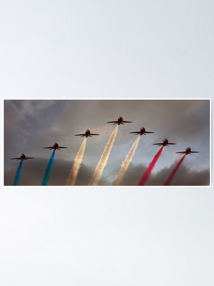 "Red Arrows" Poster for Sale by aviationart | Redbubble
