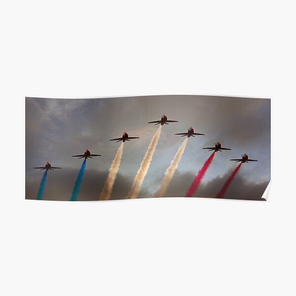 "Red Arrows" Poster for Sale by aviationart | Redbubble