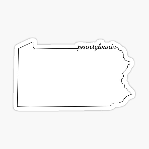 "Pennsylvania State Outline" Sticker by sofiavvv | Redbubble
