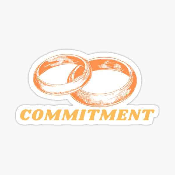 "Commitment is the key to love! " Sticker by HappinessWorld | Redbubble
