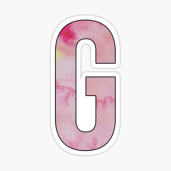 "Initial G Letter Pink Marble" Sticker for Sale by kambamdesigns ...