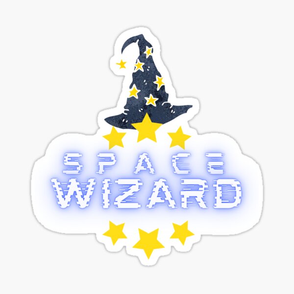 "Space Wizard" Sticker for Sale by shirtswithsass | Redbubble