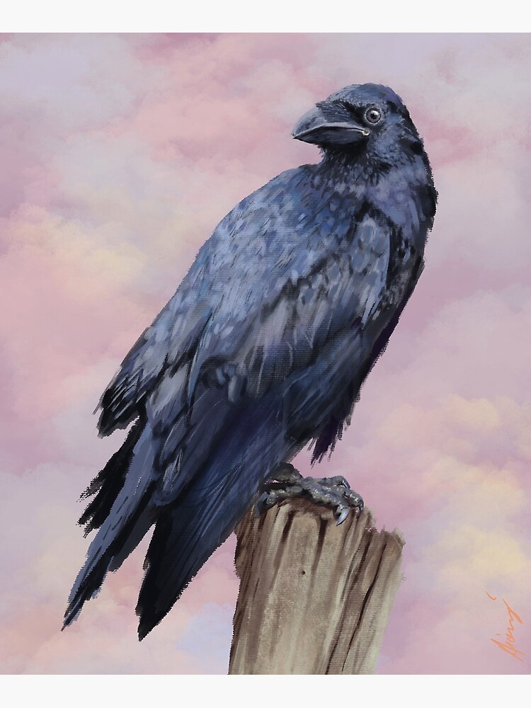 "Realistic crow digital painting" Poster by Reea0714 | Redbubble
