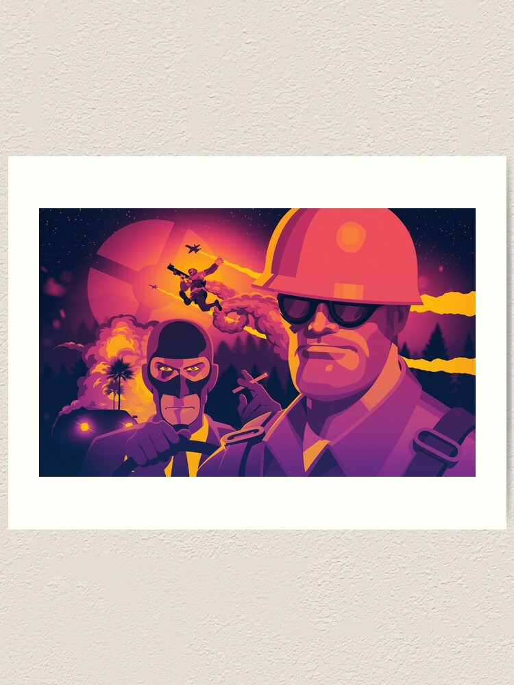 "TF2 Mercs: Spy, Soldier & Engineer (Sunset)" Art Print for Sale by ...
