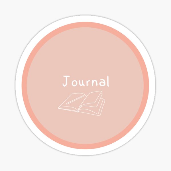 Journal” Circle Sticker " Sticker for Sale by sandytidy | Redbubble